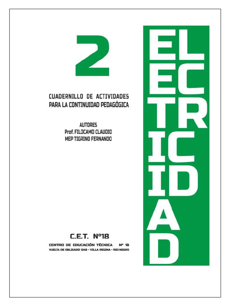 2 Año Cuadernillo de Electricidad | PDF | Electricidad | Corriente eléctrica