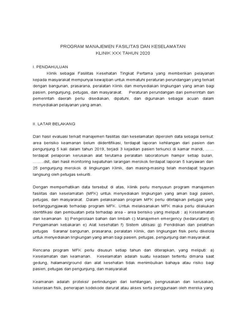 Program MFK Klinik | PDF