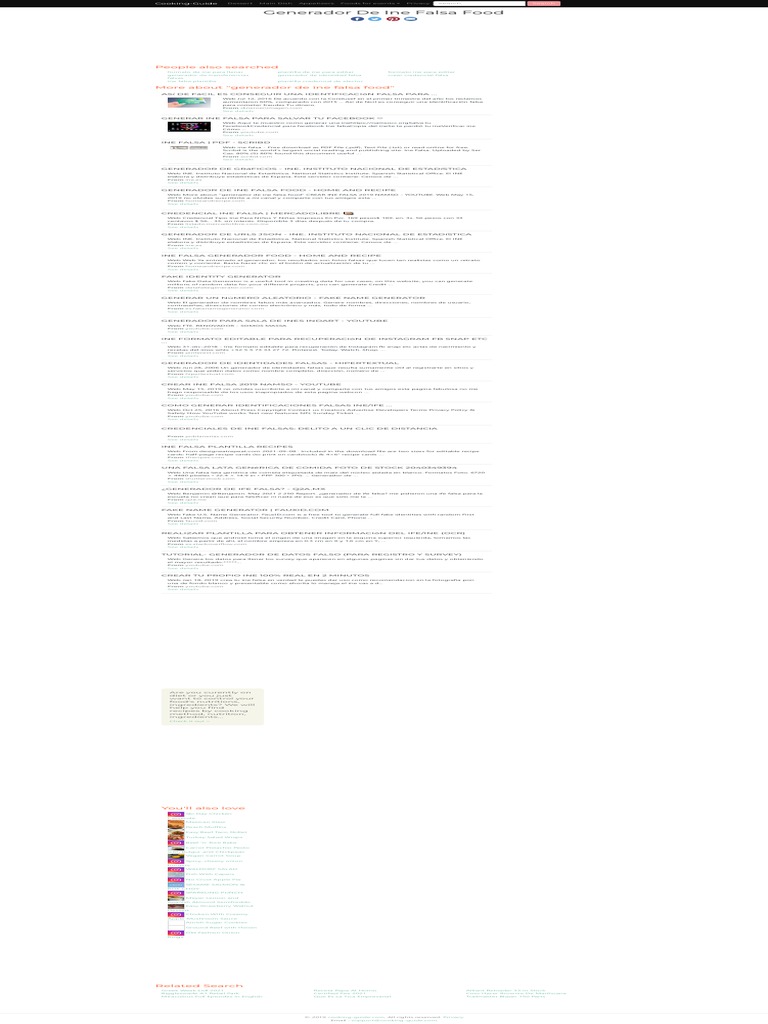 Generador de Ine Falsa Food | PDF