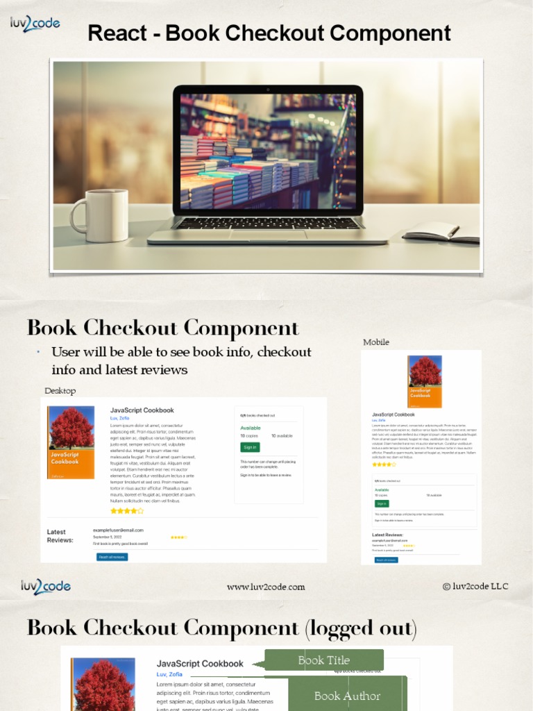 103 Book Checkout Component Overview | PDF