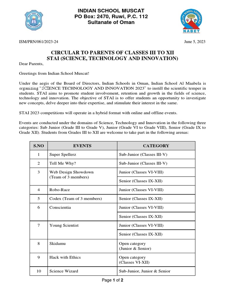 Circular-STAI 2023 | PDF