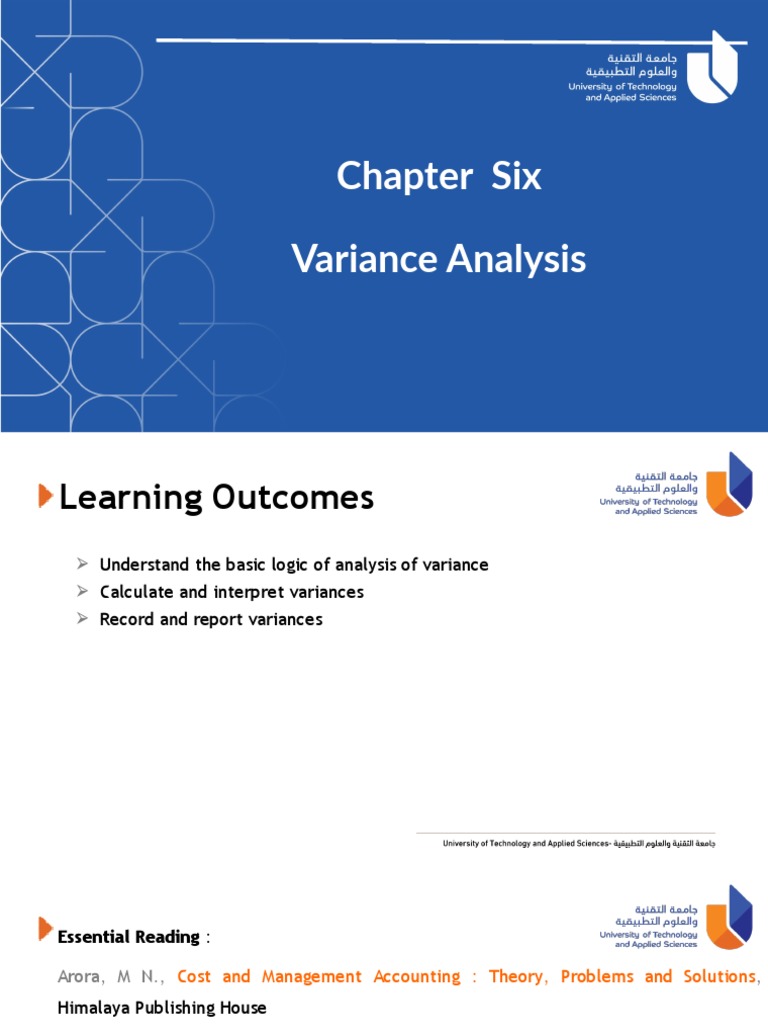 Chapter 6 - Variance Analysis | PDF | Labour Economics | Variance