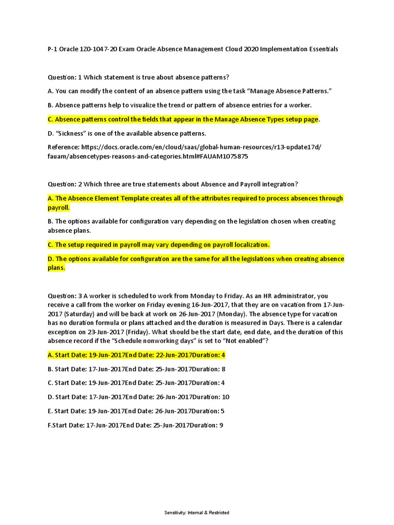 Understanding Absence Patterns in HR | PDF | Career & Growth | Finance ...