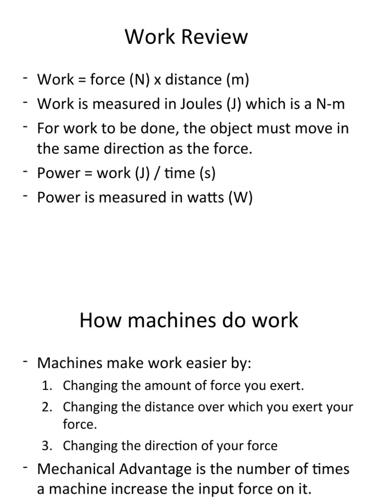6 Simple Machines Notes | PDF | Gear | Lever