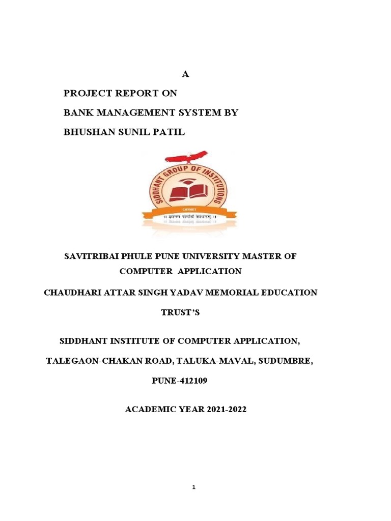 Bhushan Patil Bank Management System | PDF | Banks | Online Banking
