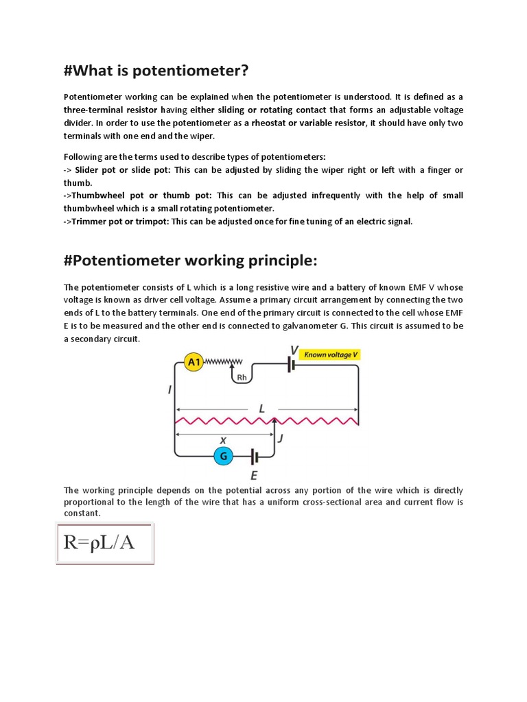 Potentiometer and LVDT | PDF | Transformer | Electricity