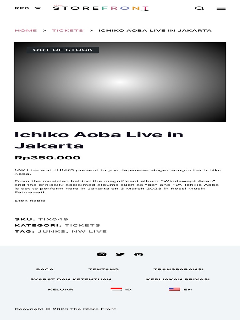 Ichiko Aoba Live in Jakarta – the Store Front | PDF