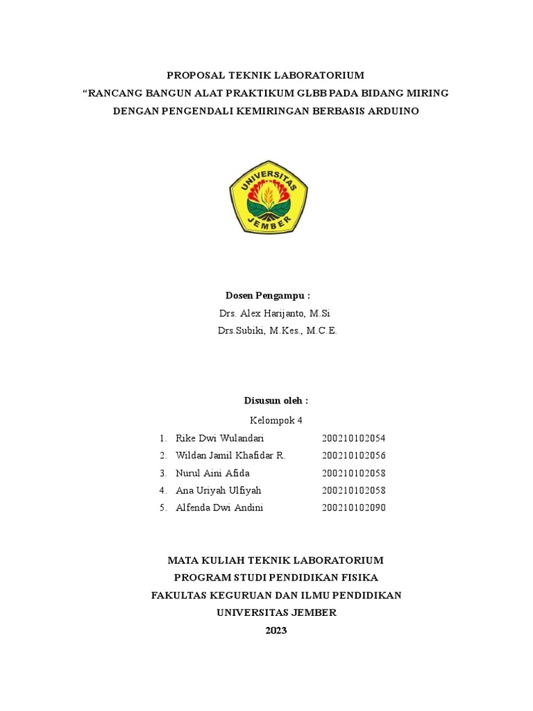 Proposal Teklab | PDF | Sains & Matematika