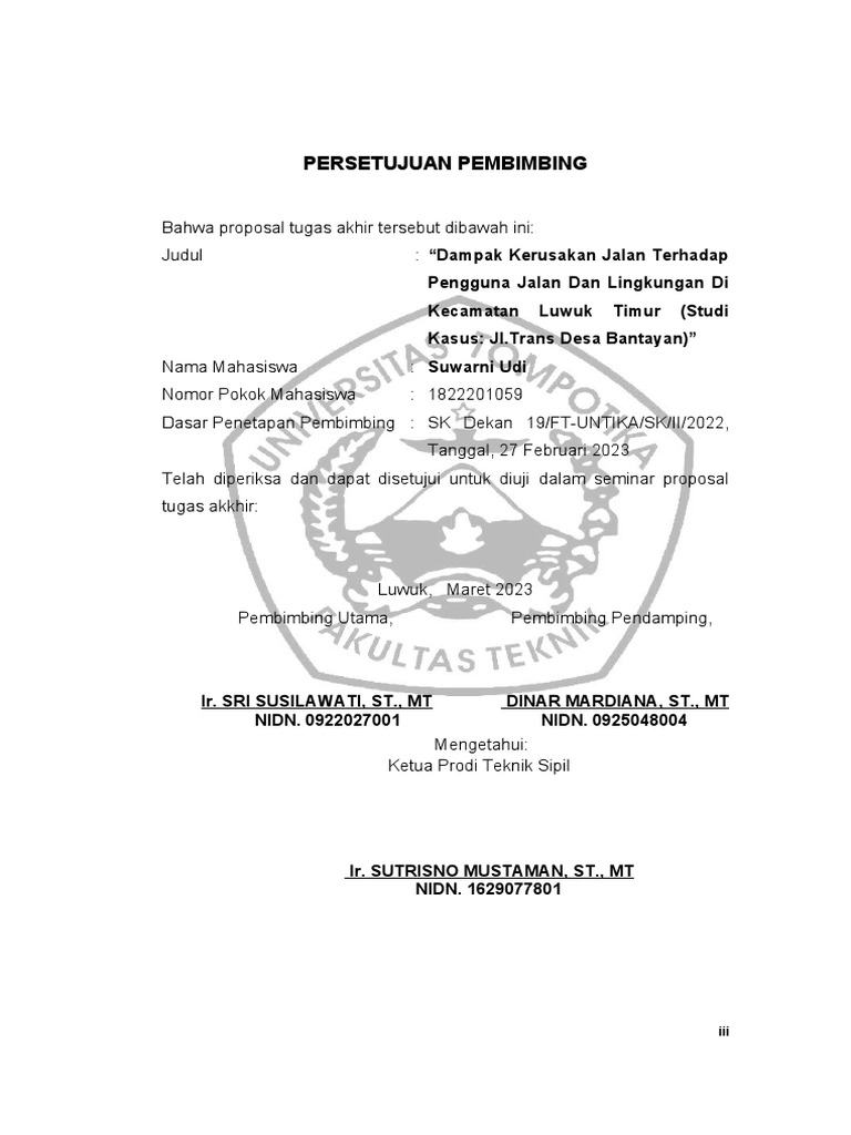 Kata Pengantar Proposal | PDF