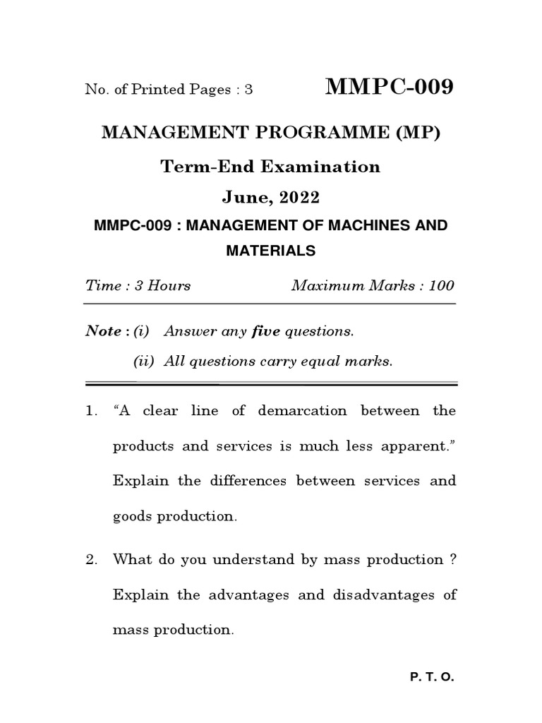 MMPC 009 | PDF MMPC 009 | PDF