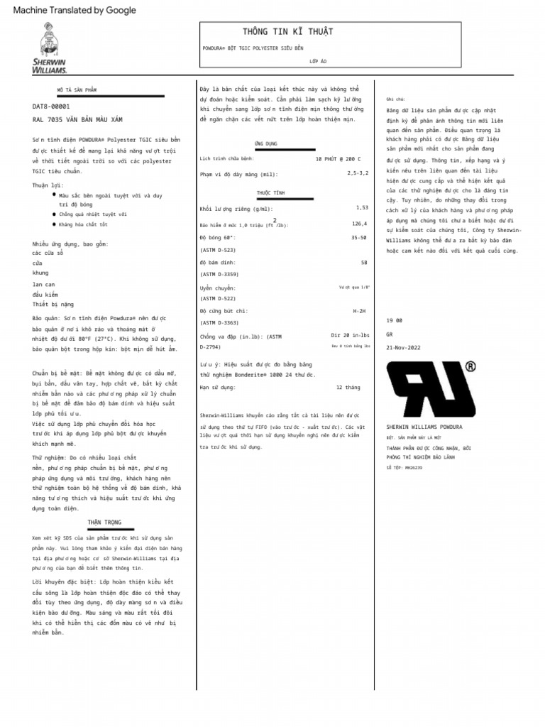 Sherwin Williams Spec | PDF