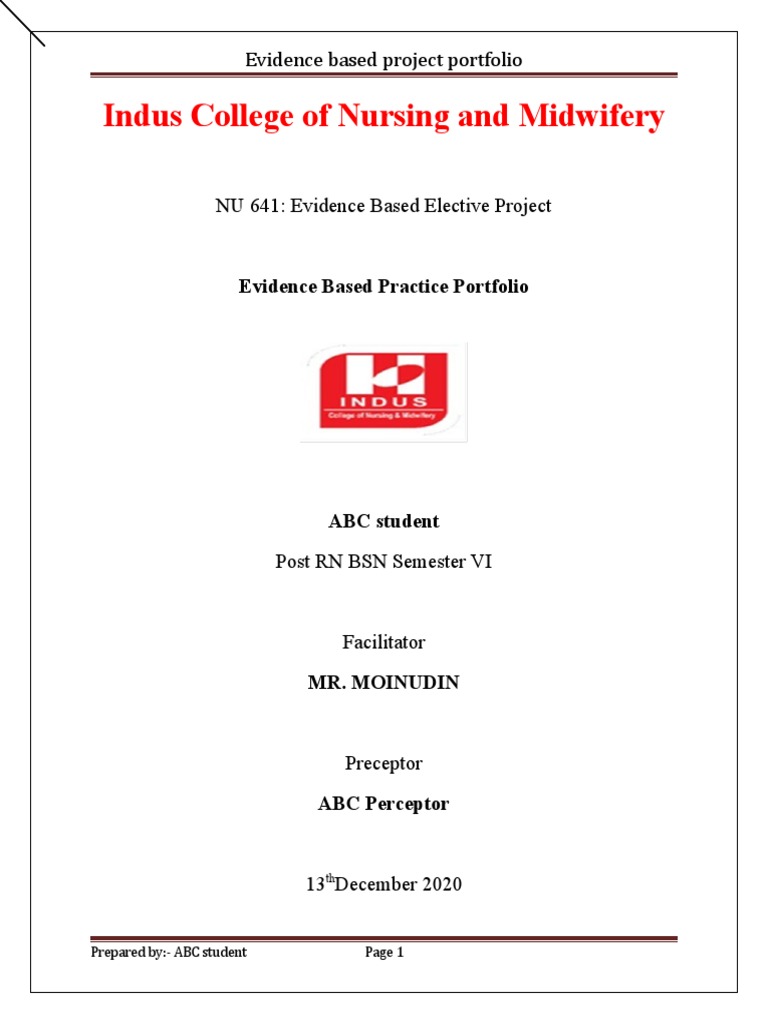 SAMPLE EBP Portfolio | PDF