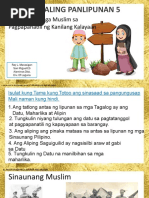 Araling Panlipunan 5: Mga Digmaang Moro | PDF