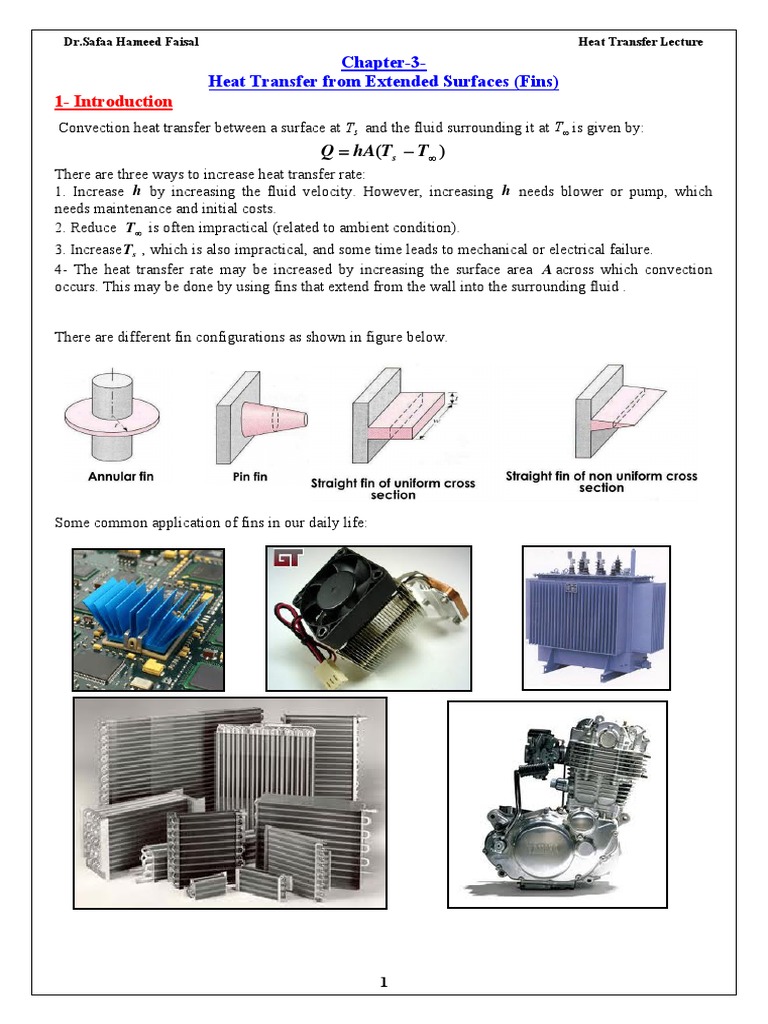 Fins New Pdf Heat Transfer Thermal Conduction