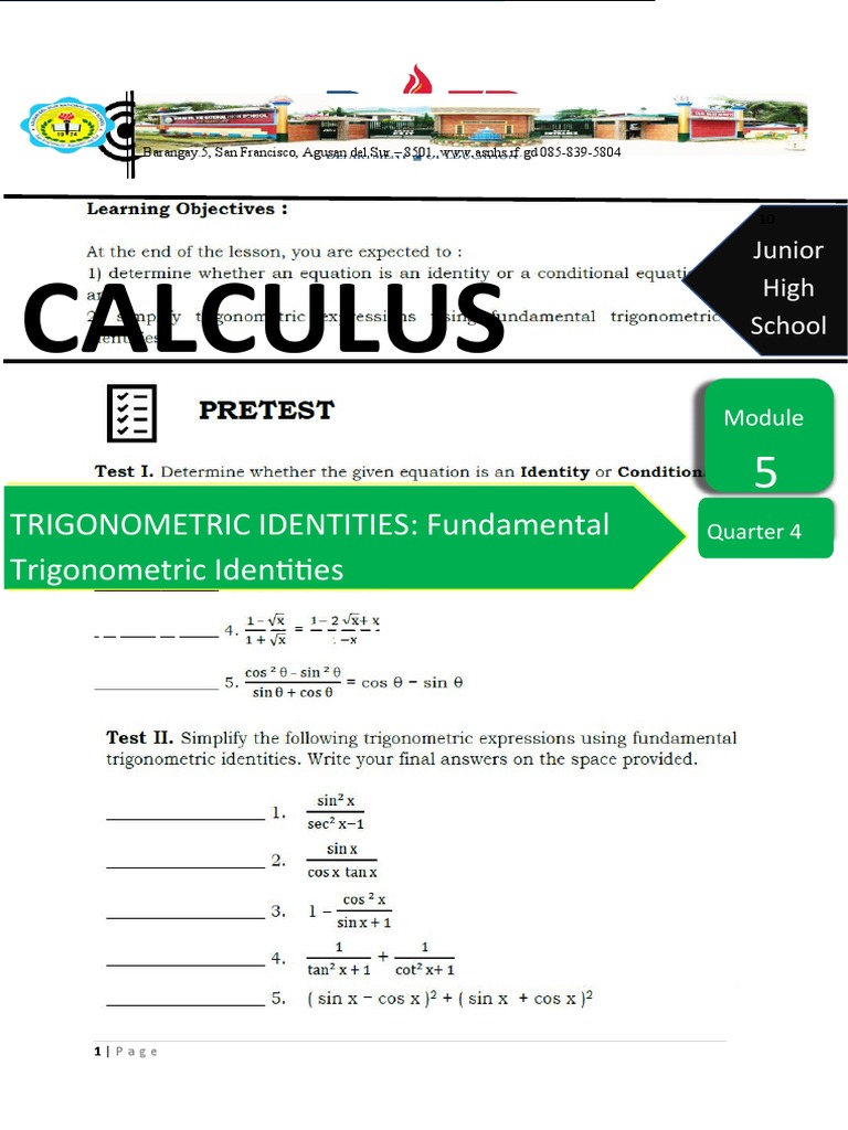 Calculus Quarter-4 Module-5 | PDF