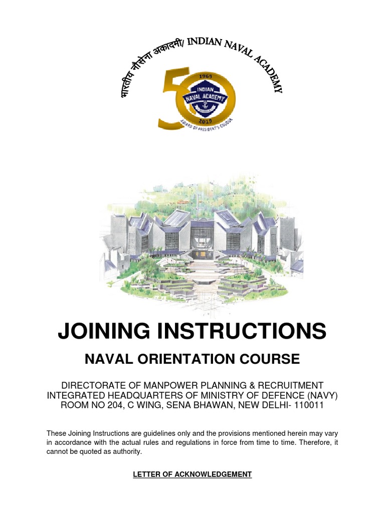 Noc Joining Instructions Revised - 19 Feb 22 | PDF