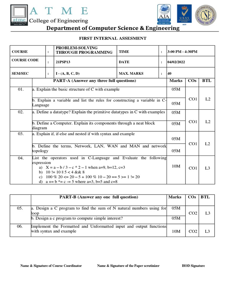 Psp Ia 1 Non Selected Pdf Computer Program Programming 1274
