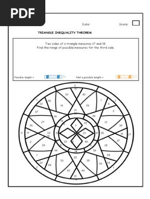 Triangle Inequality Theorem Worksheet Pdf Triangle Theorems For