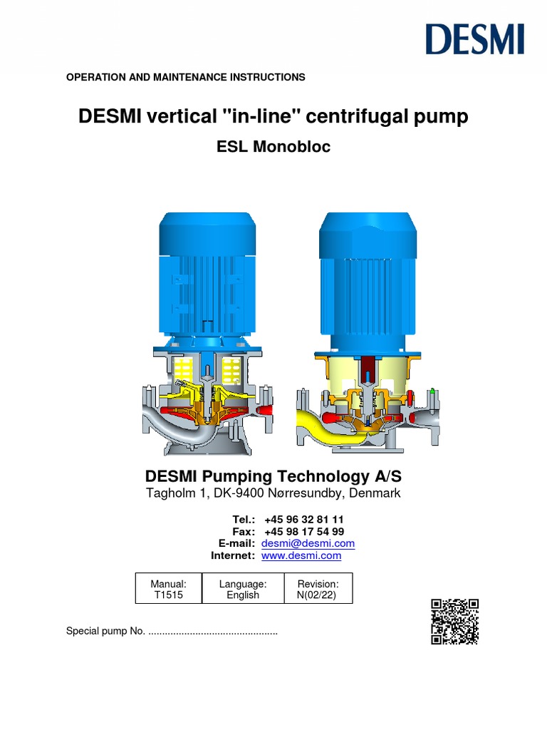 Desmi Esl 100-180 | Download Free PDF | Pump | Bearing (Mechanical)