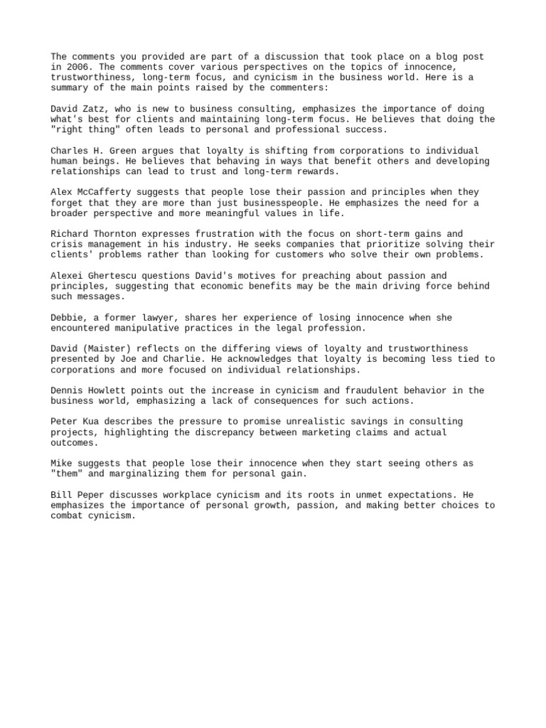 How Did You Lose Your Innocence | PDF