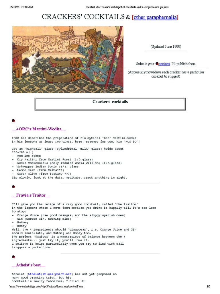 Hacker Cocktails | PDF | Cocktails | Martini (Cocktail)