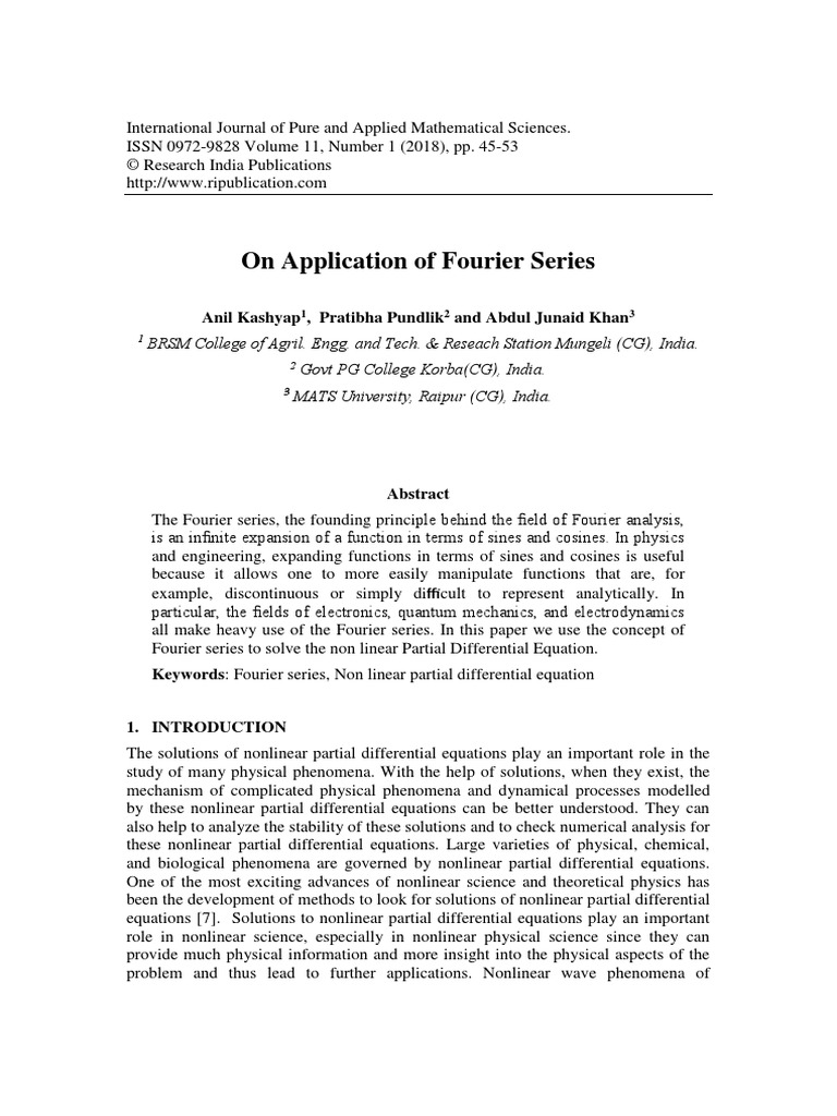 Fourier Series In Pde Solutions Pdf Differential Equations