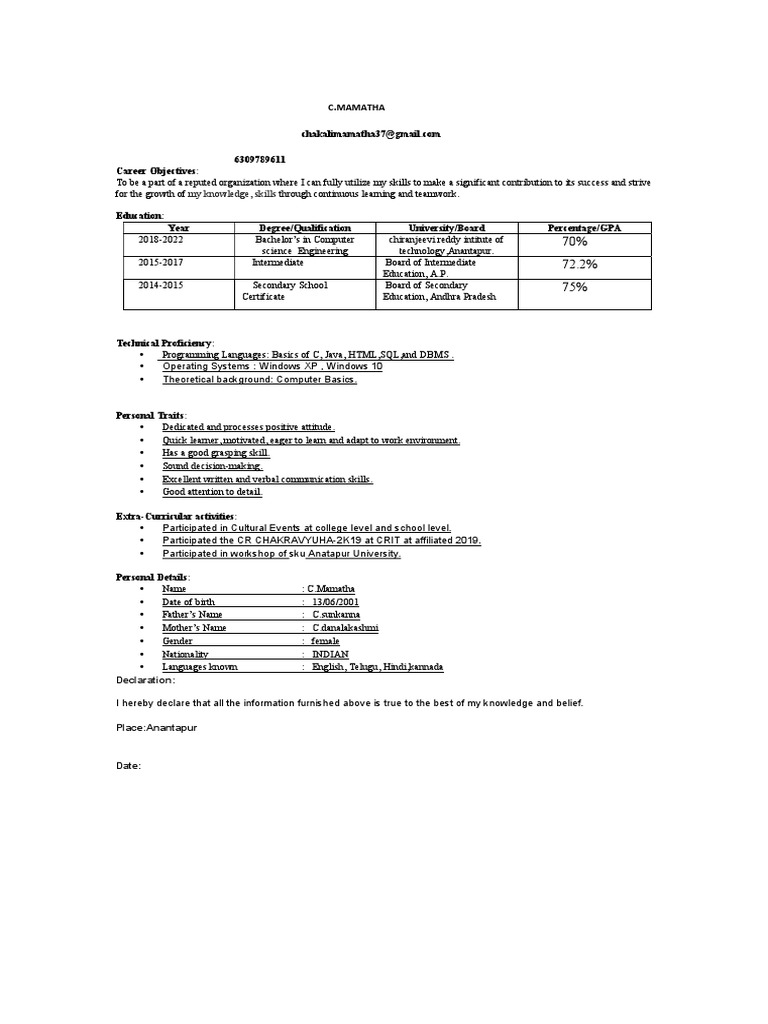 Mamatha CV | PDF | Cognition | Cognitive Science