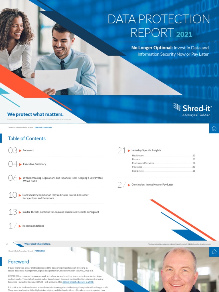 Data Protection Report 2021 1 | PDF | Security | Computer Security