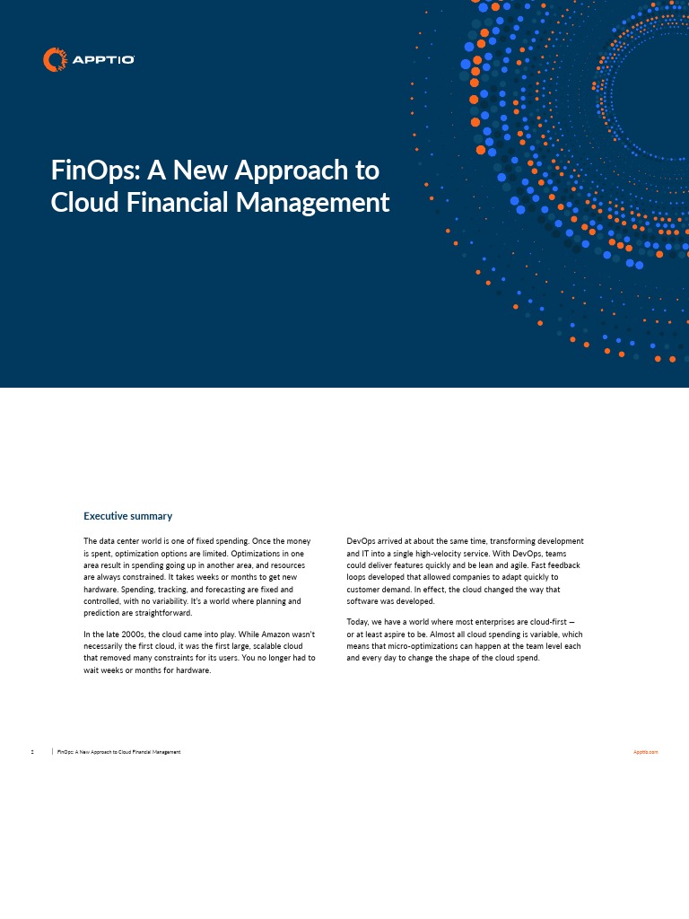 Finops New Approach Cloud Financial Management | PDF