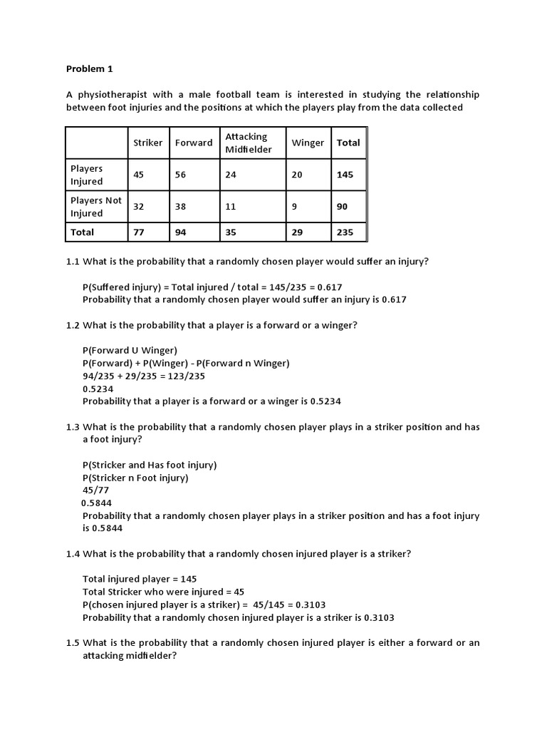 Injury and Accident Probability Analysis | PDF | Hypothesis | Student's ...