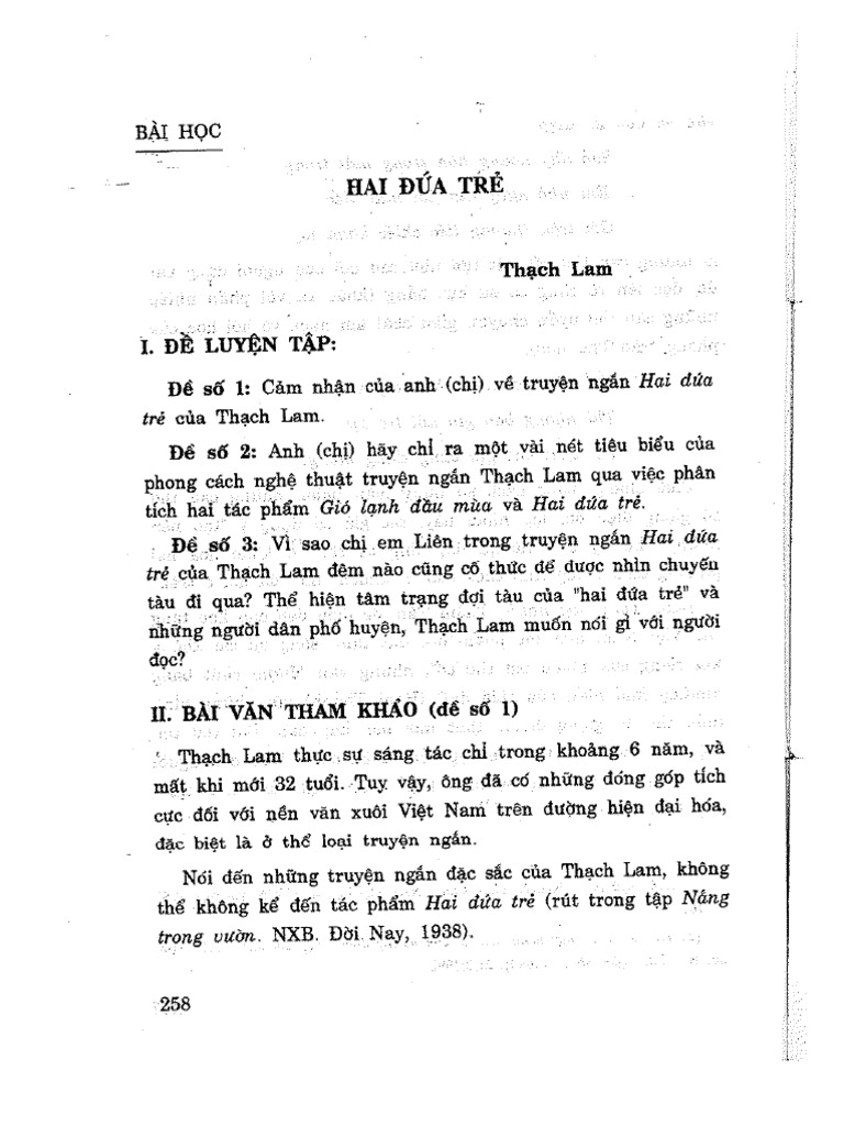 hai dua tre-Thach Lam | PDF