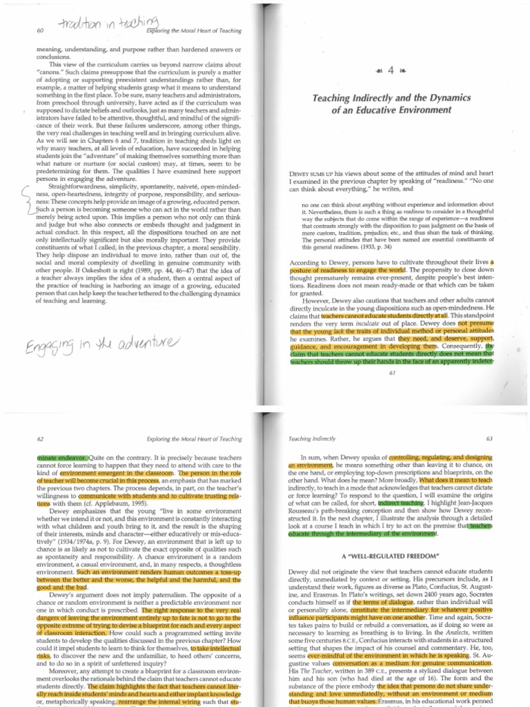 Exploring The Moral Heart of Teaching | PDF