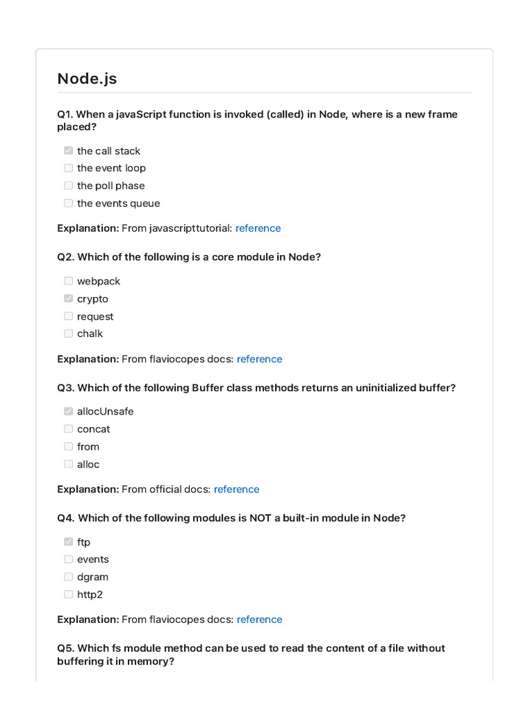 NodeJS QB | PDF | Computers | Technology & Engineering NodeJS QB | PDF | Computers | Technology & Engineering