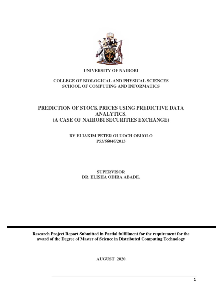 Prediction of Stock Prices Using Predictive Data Analytic On African ... Prediction of Stock Prices Using Predictive Data Analytic On African ...