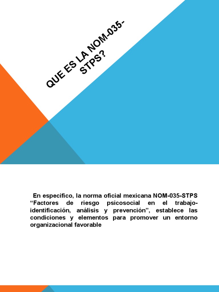Nom 035 STPS | PDF | Estrés (biología) | Economias