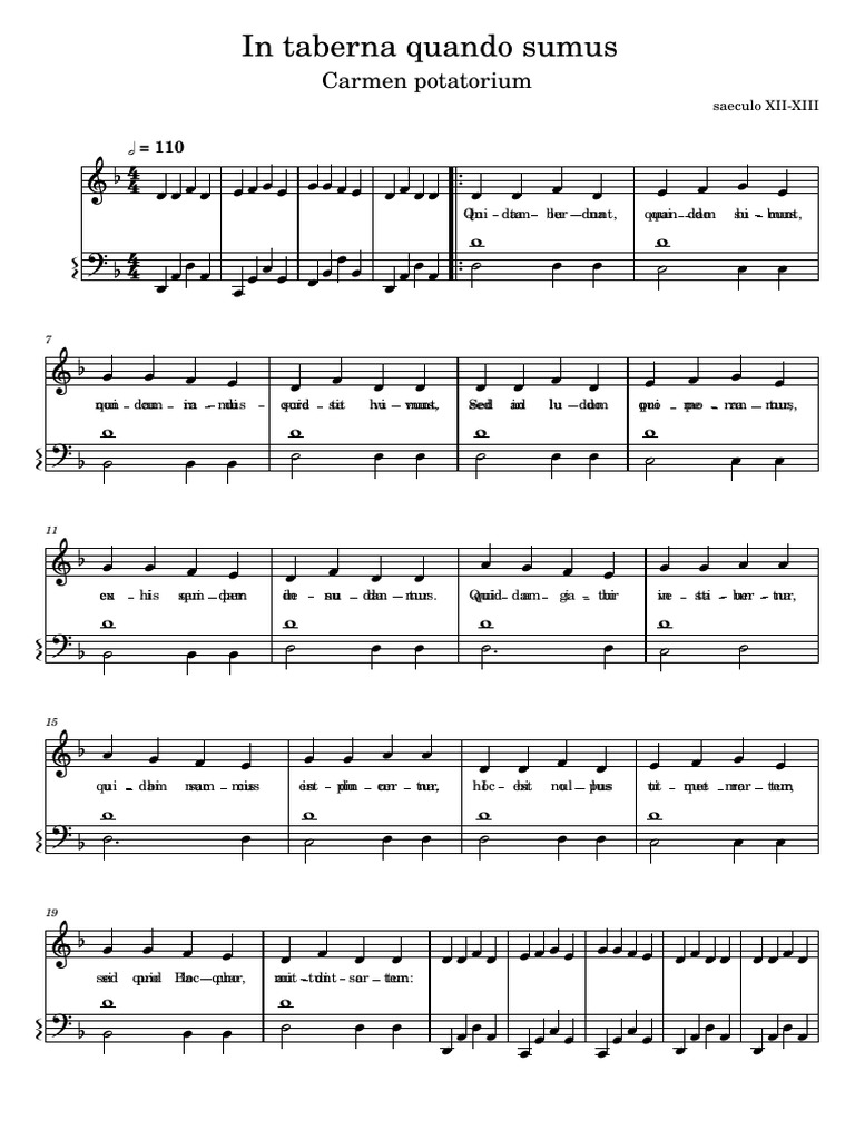 In Taberna | PDF | Compositions