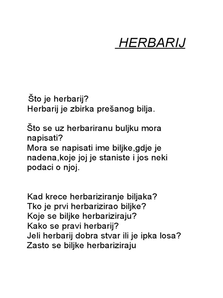 Herbarij | PDF