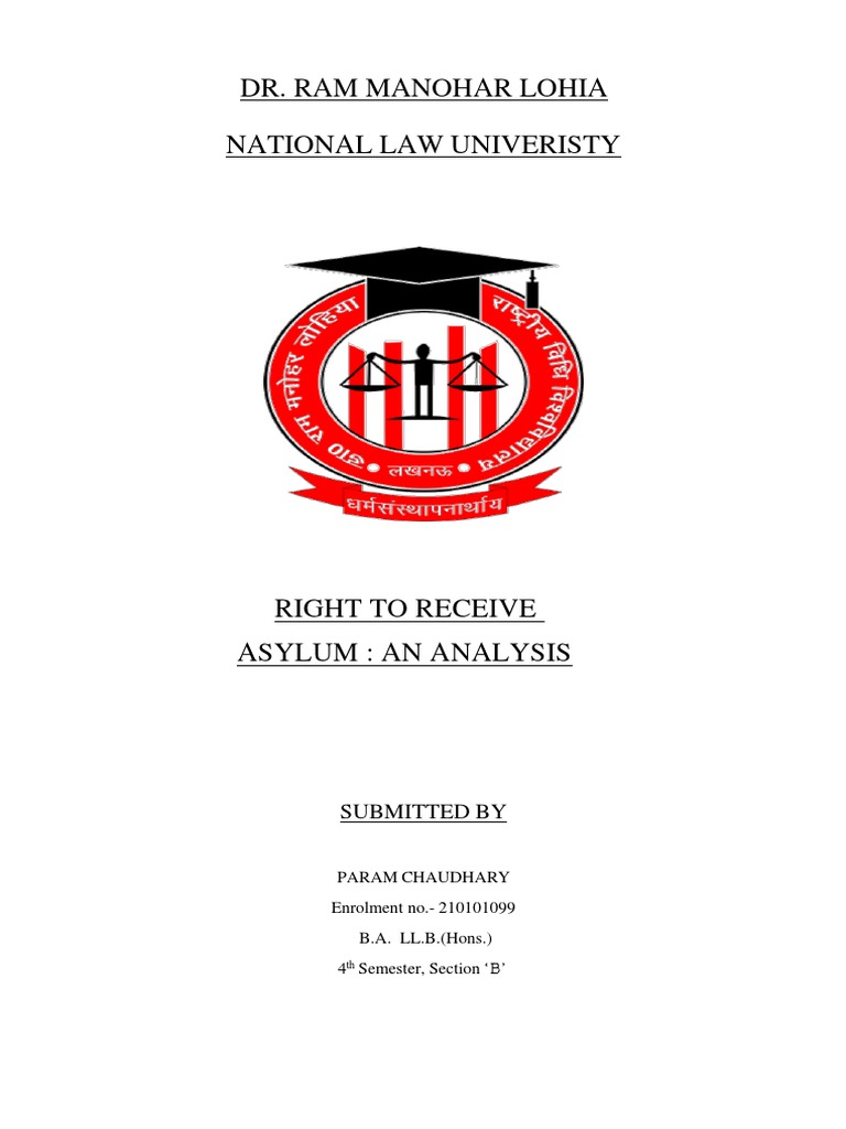 PIL Project | Download Free PDF | Ratification | Refugee