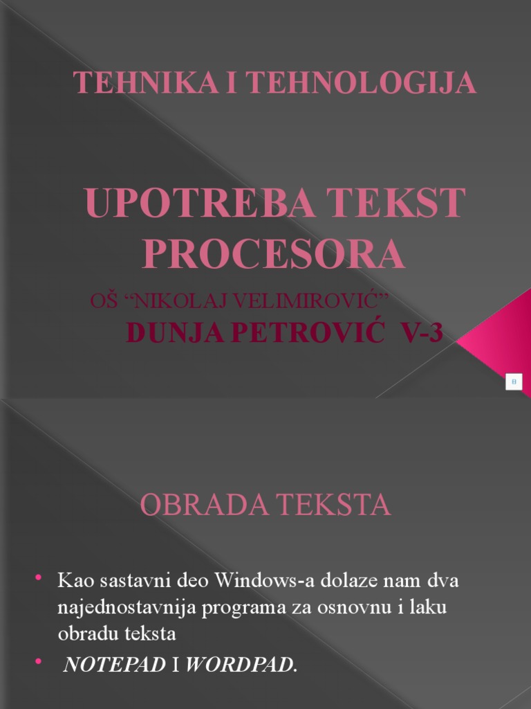 Osnove obrade teksta: Notepad, WordPad, Word | PDF