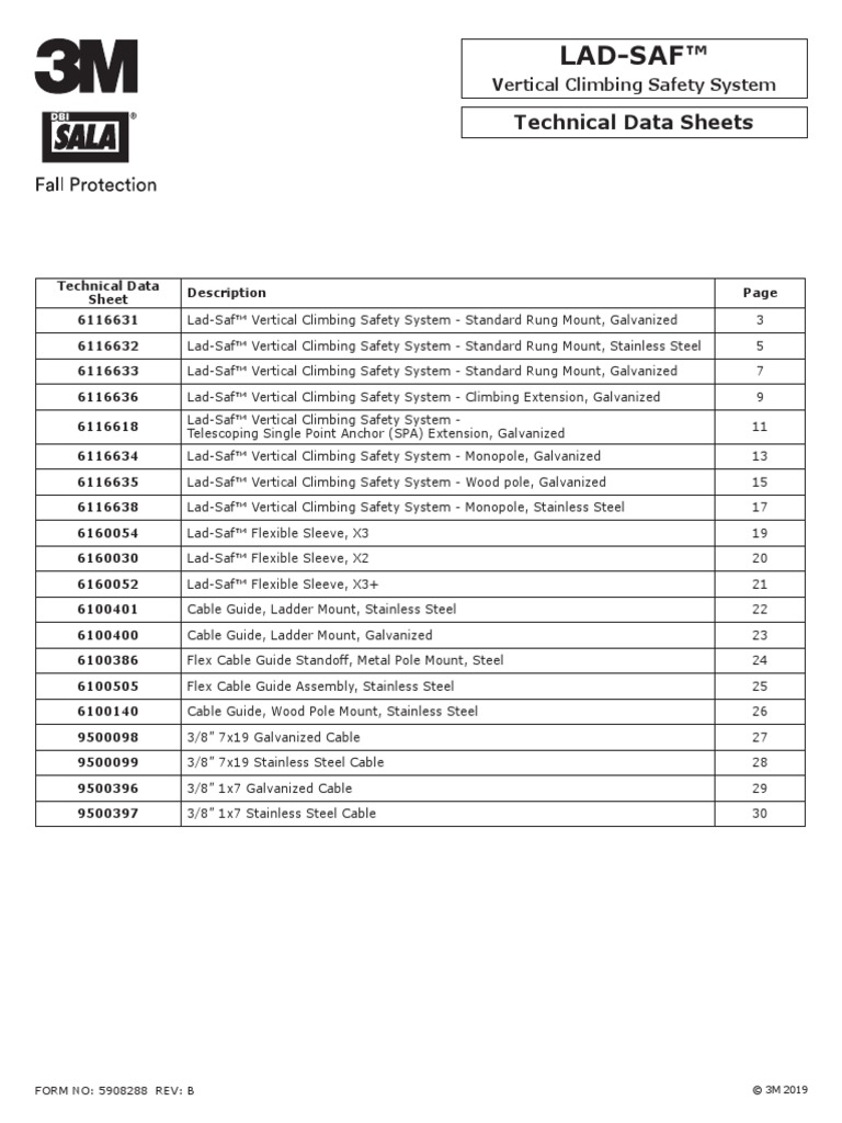 TDP 5908288 Lad-Saf Vertical Climbing Safety System | PDF | Stainless ...
