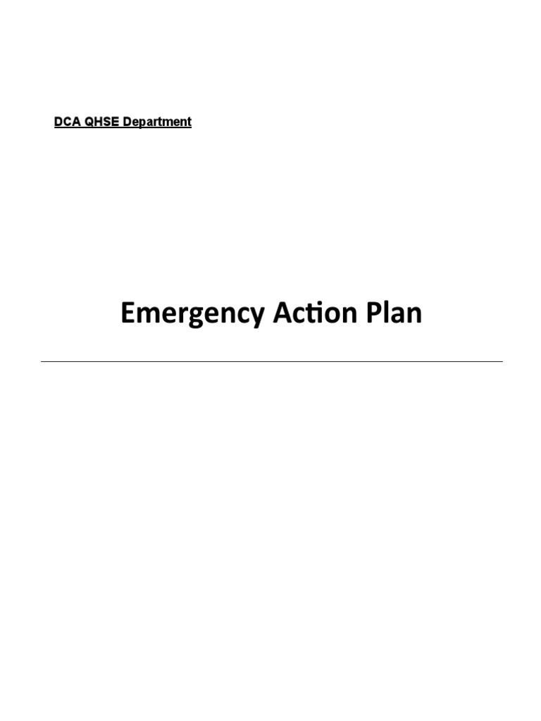 Emergency Action Plan | PDF | Emergency | Emergency Management