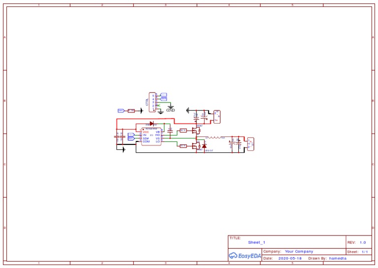 Schematic - IR2104 Synchronous Buck Conv - 2023!03!11 | PDF