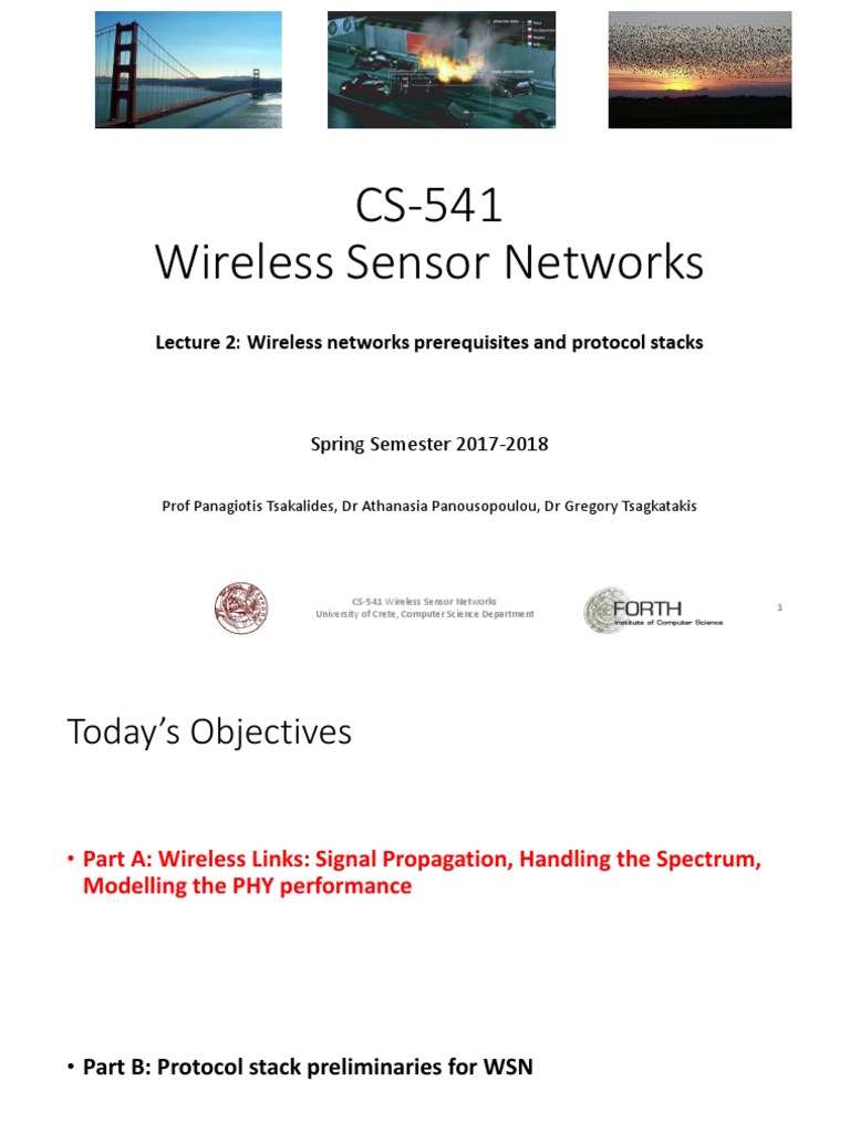 CS541 Lecture1 | PDF | Computer Network | Wireless Sensor Network