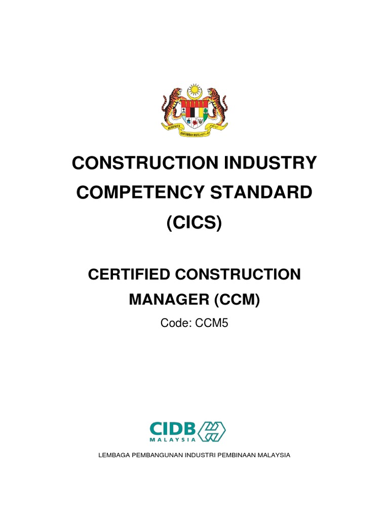 CCM Cics Cidb BPP | PDF | Project Management | Occupational Safety And ...