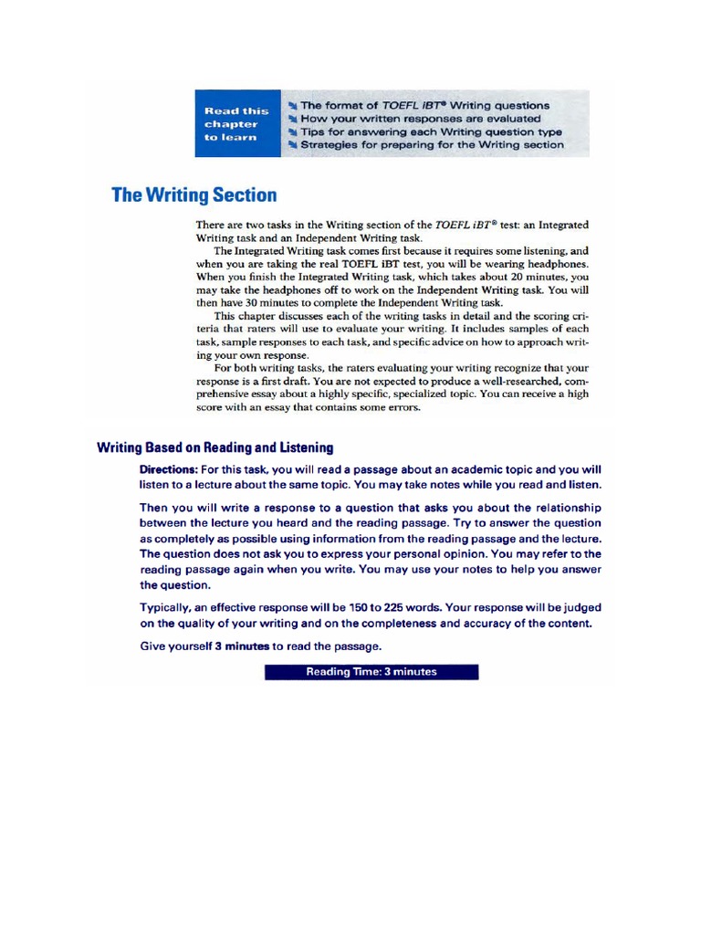 Toefl Writing Part 1 | PDF