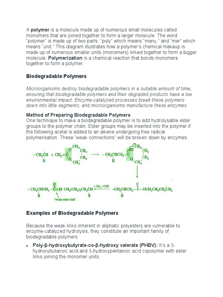 Method of Preparing Biodegradable Polymers | PDF | Biodegradation | Polymers