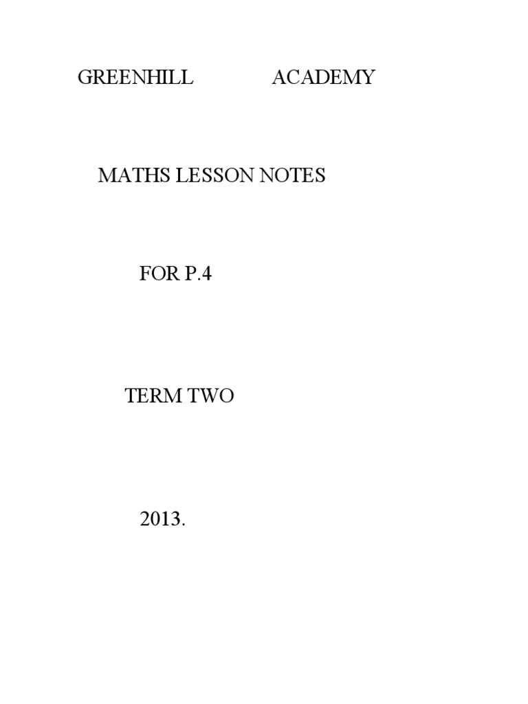 P4 Maths Term2 - Notes | Download Free PDF | Geometric Shapes ...