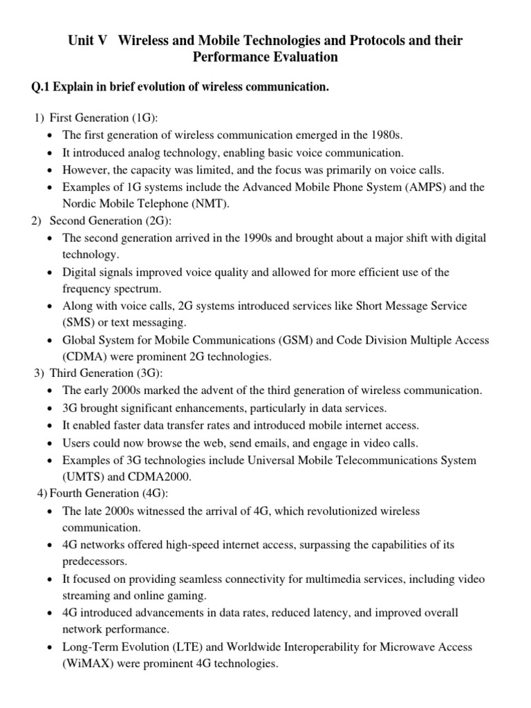 Cn Notes Unit 5 Pdf Computer Network Lte Telecommunication 