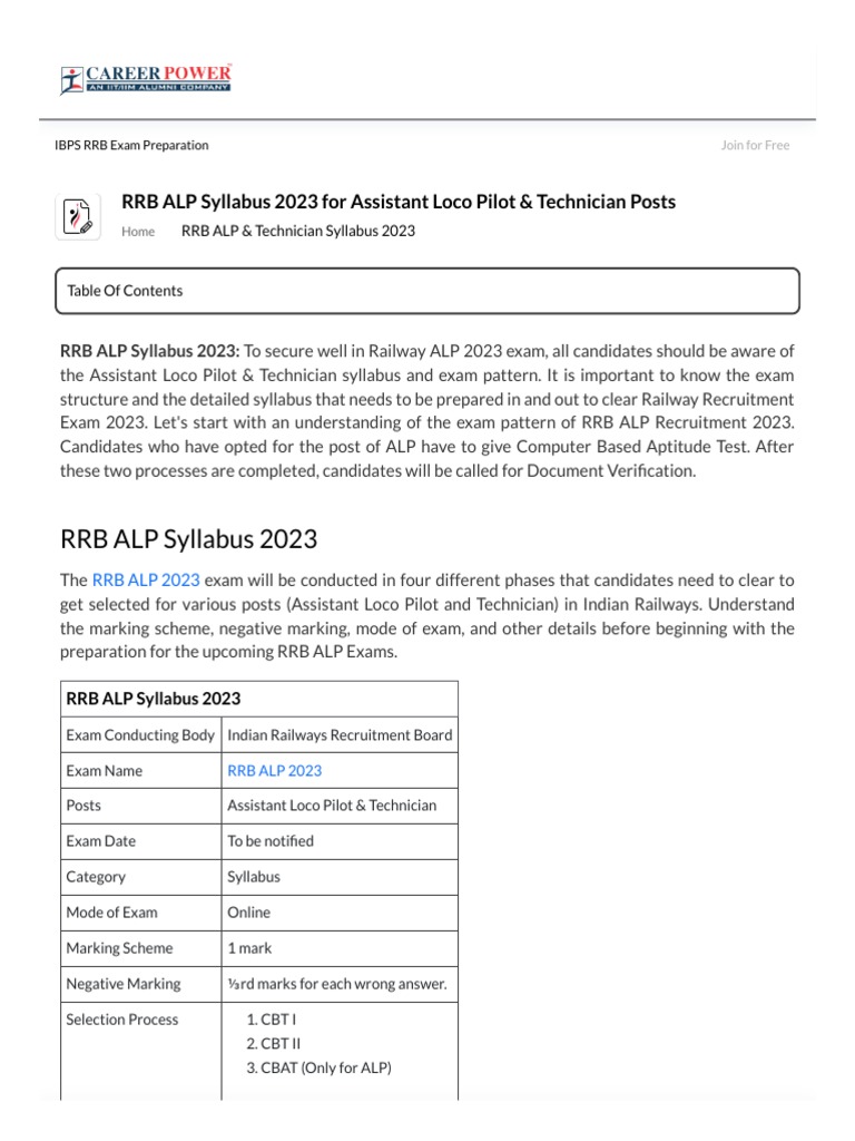 RRB ALP & Technician Syllabus 2023 | PDF | Engines | Electricity