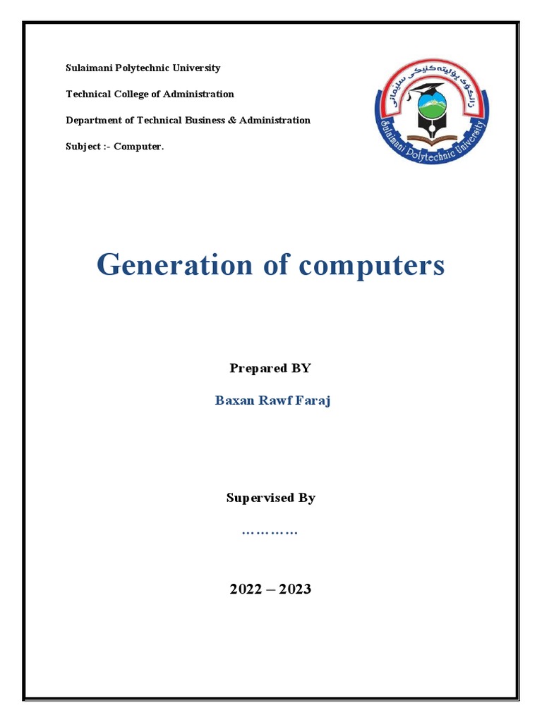 Generation of Computers | PDF